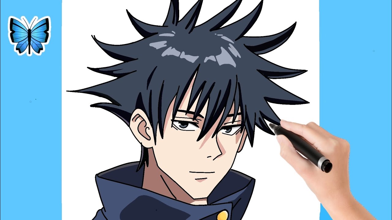 How to draw Megumi fushiguro from Jujutsu Kaisen Step by Step - YouTube