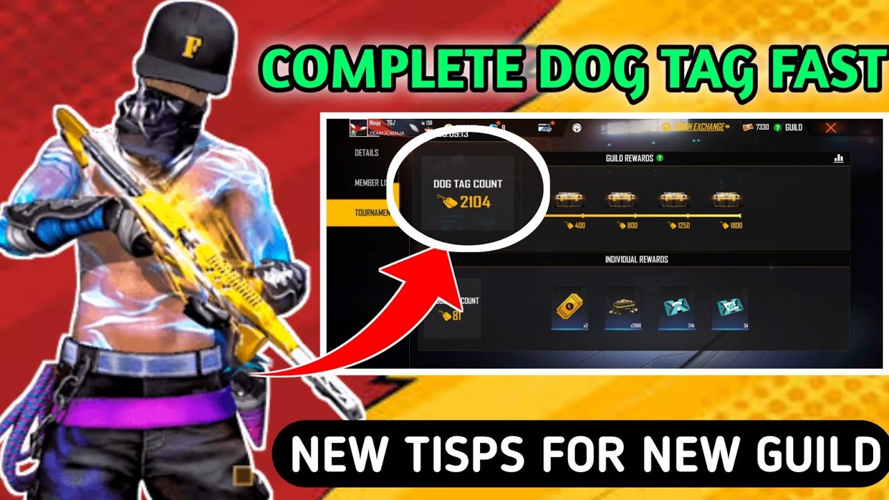 How To Complete Dog Tags In Free Fire | Guild Dog Tag Kaise Badhaye ...