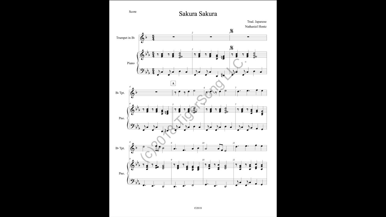 Sakura Sakura (Traditional Japanese) for Solo Trumpet - YouTube