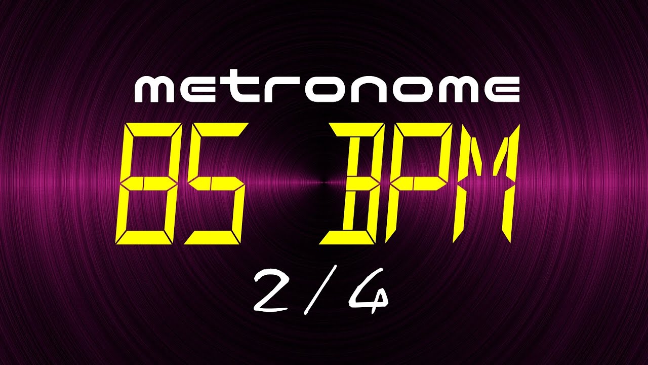 metronome 85 BPM 2/4 - YouTube