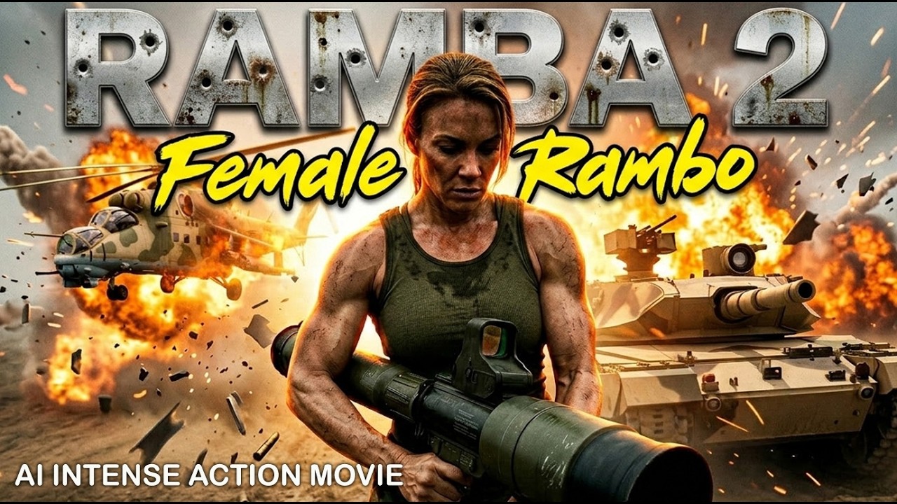 RAMBA 2 Female Rambo vs Tanks and Helicopter - YouTube