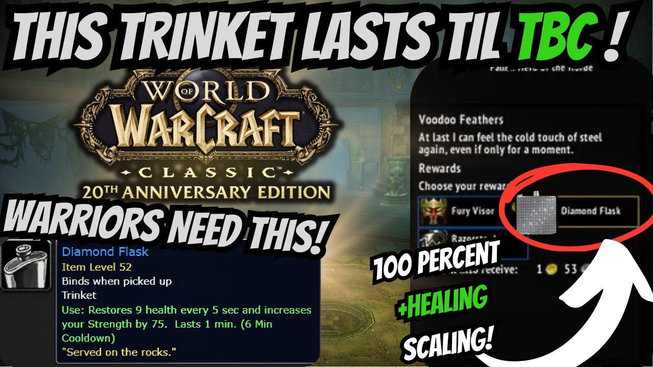 How to SOLO Classic Warrior Diamond Flask Quest: Get Your Bis Trinket ...