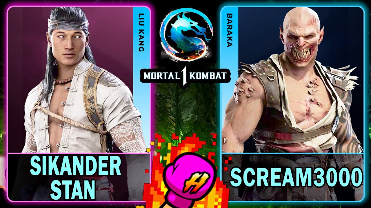 MK1🥊Sikander Stan (LIU KANG) VS Scream3000 (BARAKA)🥊Mortal Kombat 1🥊4K ...
