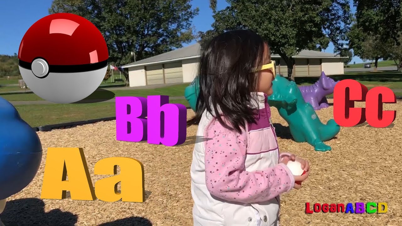Pokemon Ball and Avenger Nerf Blaster Learning ABC Letter Alphabets ...