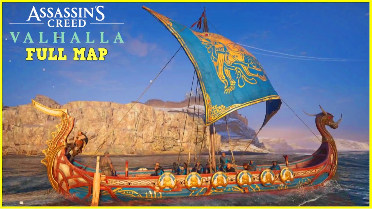 Assassin's Creed Valhalla Recorrido Drakkar Mapa Completo (Inglaterra ...