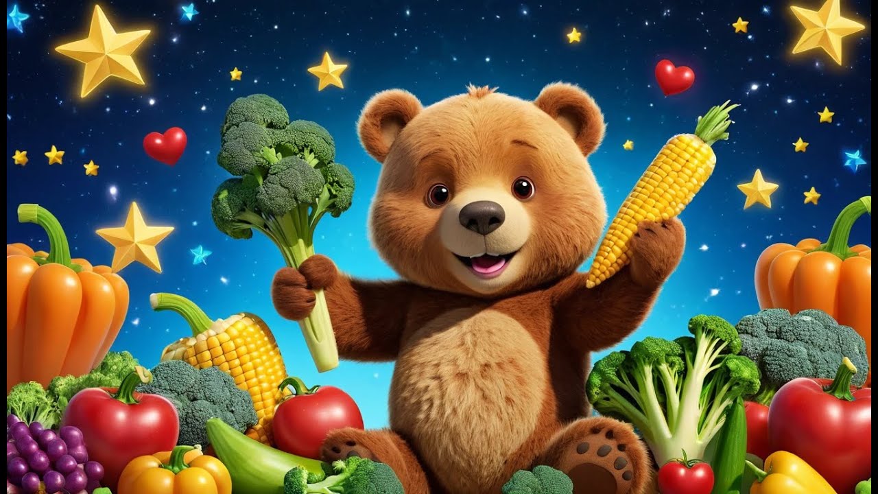 Veggie Bear Yes Yes Veggies | Healthy Eating Song for Kids | Sing, Try ...
