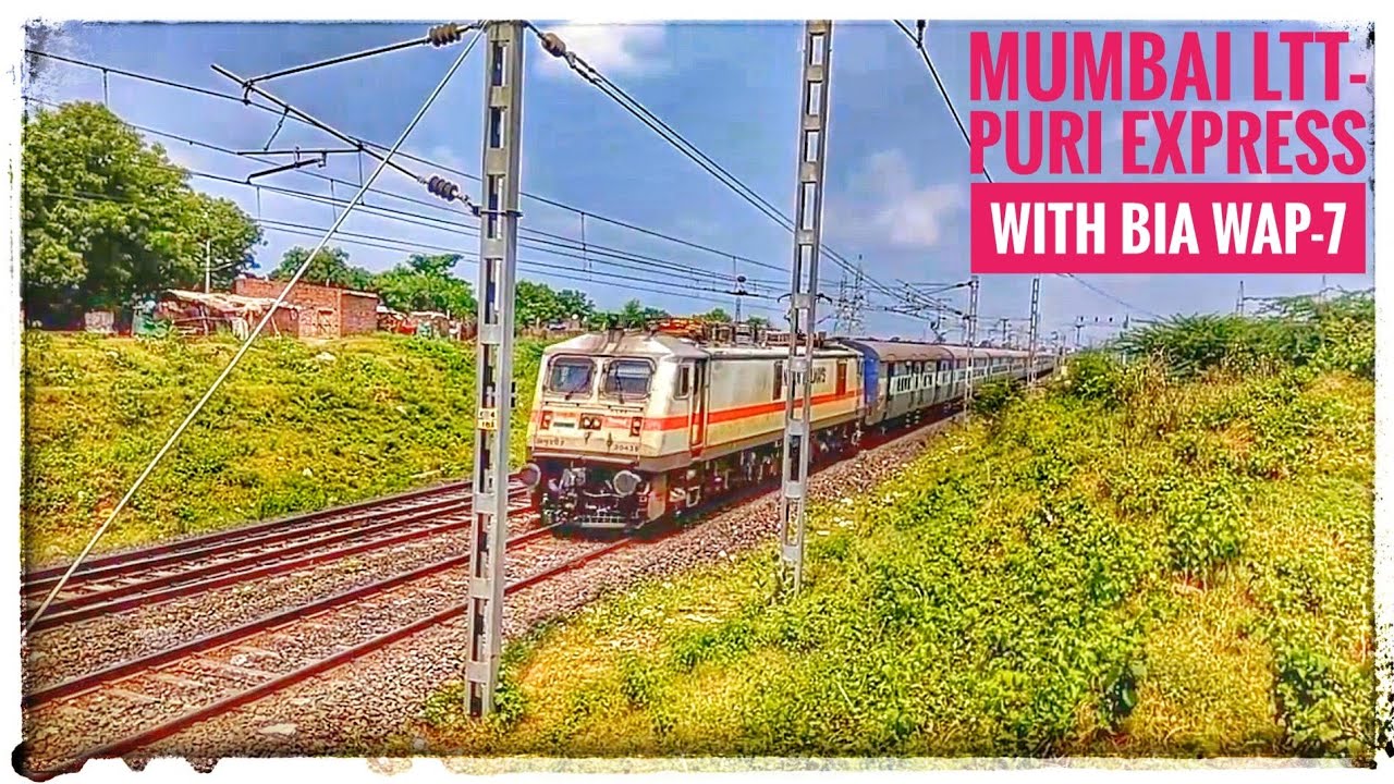 22865 Mumbai LTT - Puri Express with BIA WAP-7 #30438 is accelerating ...