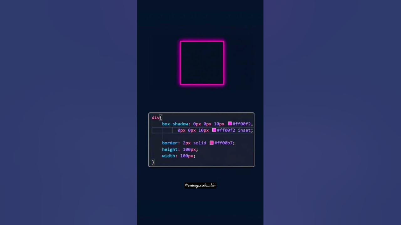 Css Glowing Box 🚀🚀🚀🚀 Css Htmlcss Html5css3 Csstips Animation Programmer Csstrick Youtube