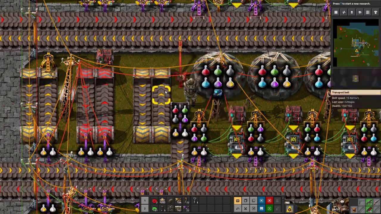 Sushi belt everything in Factorio. Sorta. - YouTube