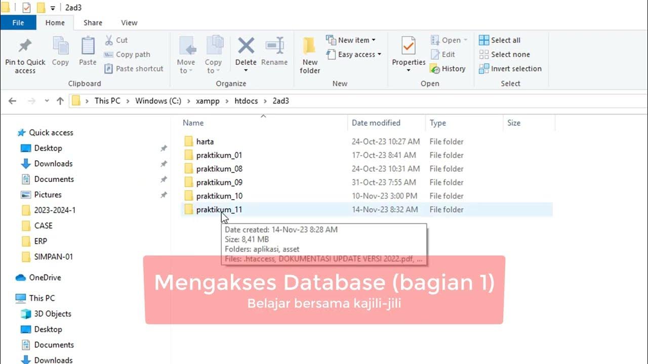 Model di framework kajili-jili - Mengakses Database (Bagian 1) - YouTube