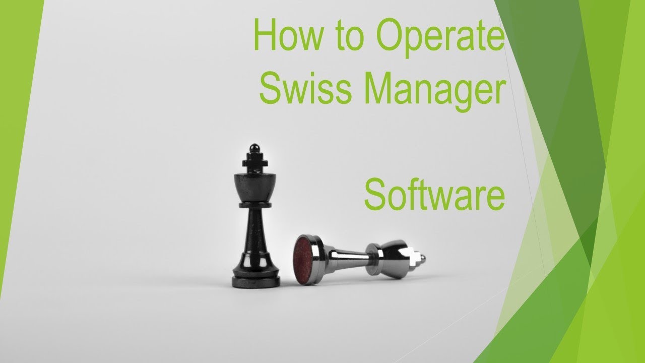 HOW TO OPERATE SWISS MANAGER CHESS SOFTWARE - YouTube