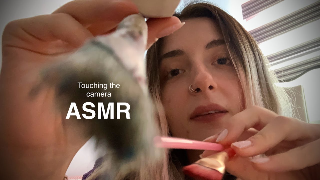 📷 ASMR Touching the Camera 👆🏻 Tapping, Poking, Brushing, Scratching, Plucking - No Talking ...