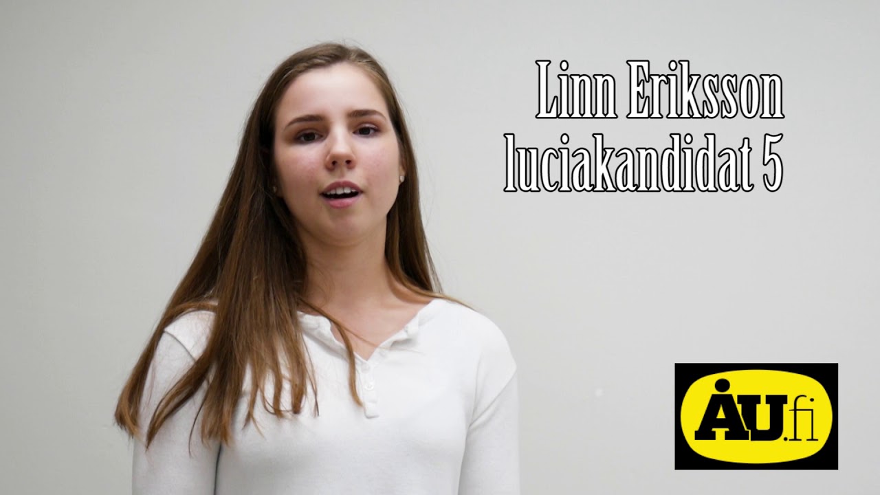 Åbos lucia: Linn Eriksson är kandidat 5 - YouTube