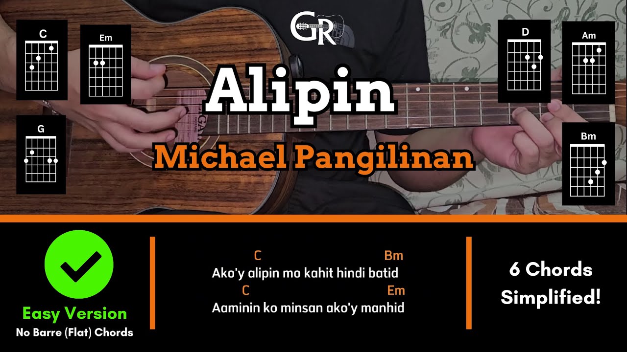 Alipin - Michael Pangilinan | EASY! Guitar Tutorial (CHORDS, STRUMMING ...