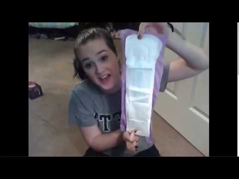 Girls opening Always pads 2 - YouTube