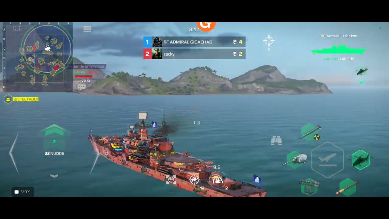 RF ADMIRAL USHAKOV in action Modern Warships - Gameplay - YouTube
