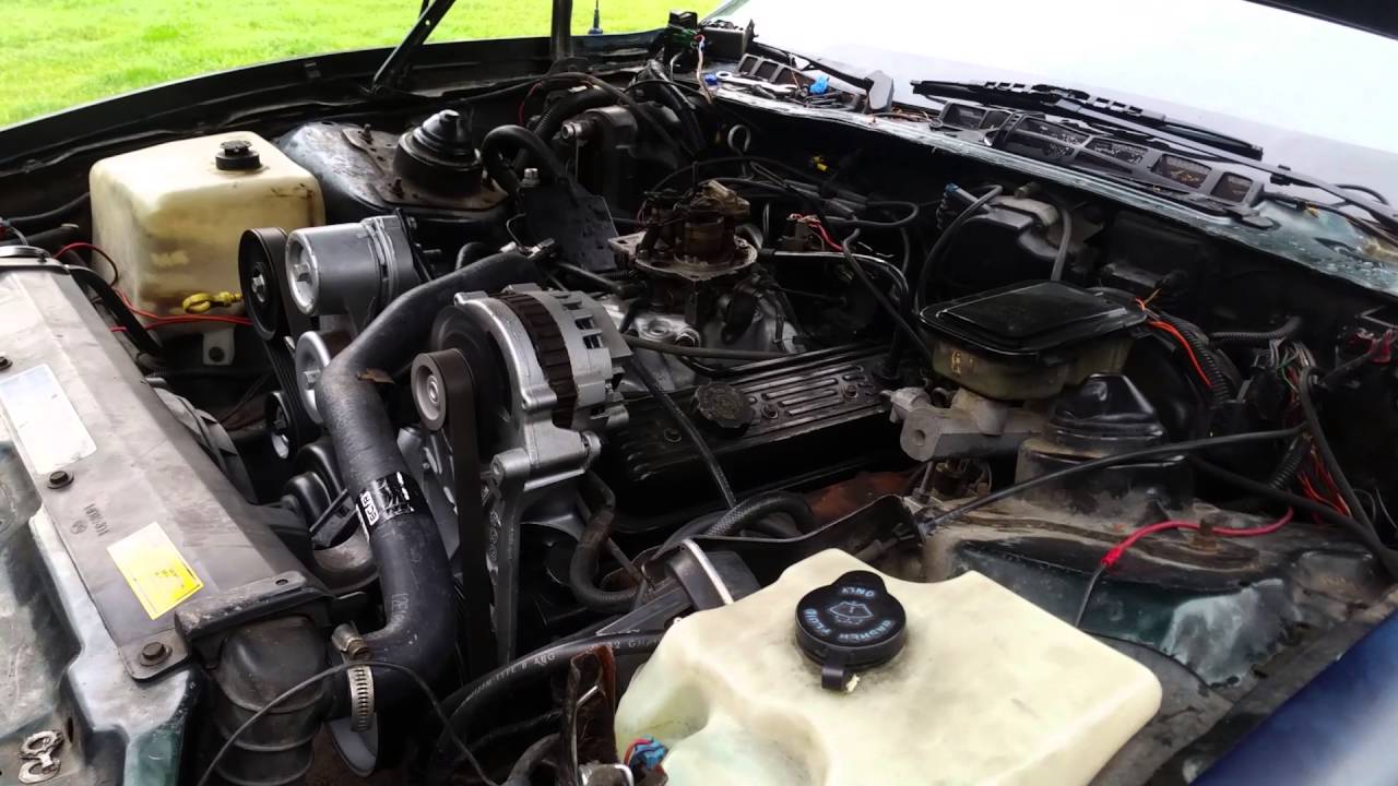 91 firebird 3.1 v6 to sbc 350 and first start - YouTube