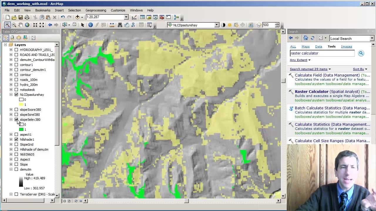 Spatial Analysis 7 of 13: Selecting Suitable Land Cover, Slopes, and ...