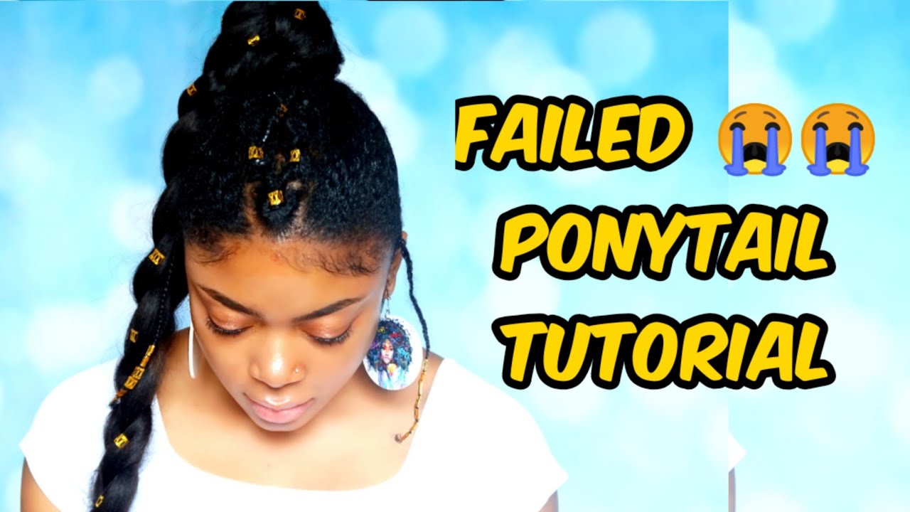 Jumbo braid ponytail gone wrong 😭. Rubber band method - YouTube