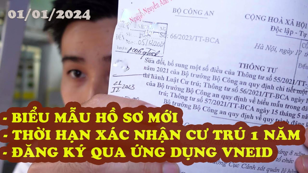 03 THAY ĐỔI LỚN về đăng ký TẠM TRÚ, thường trú năm 2024 | MẪU CT01 MỚI ...