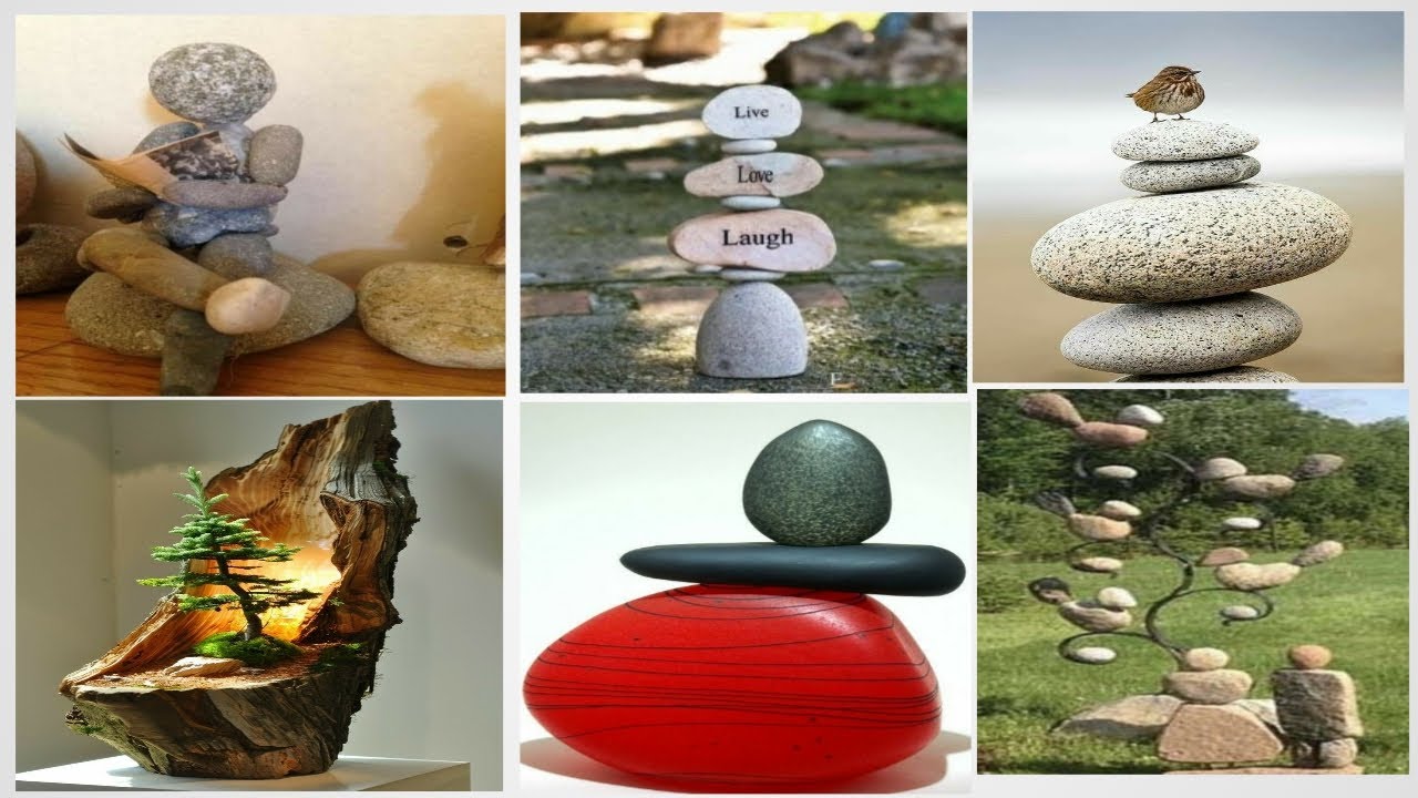 "DIY Garden Art: Rustic Stone and Wood Decor" - YouTube