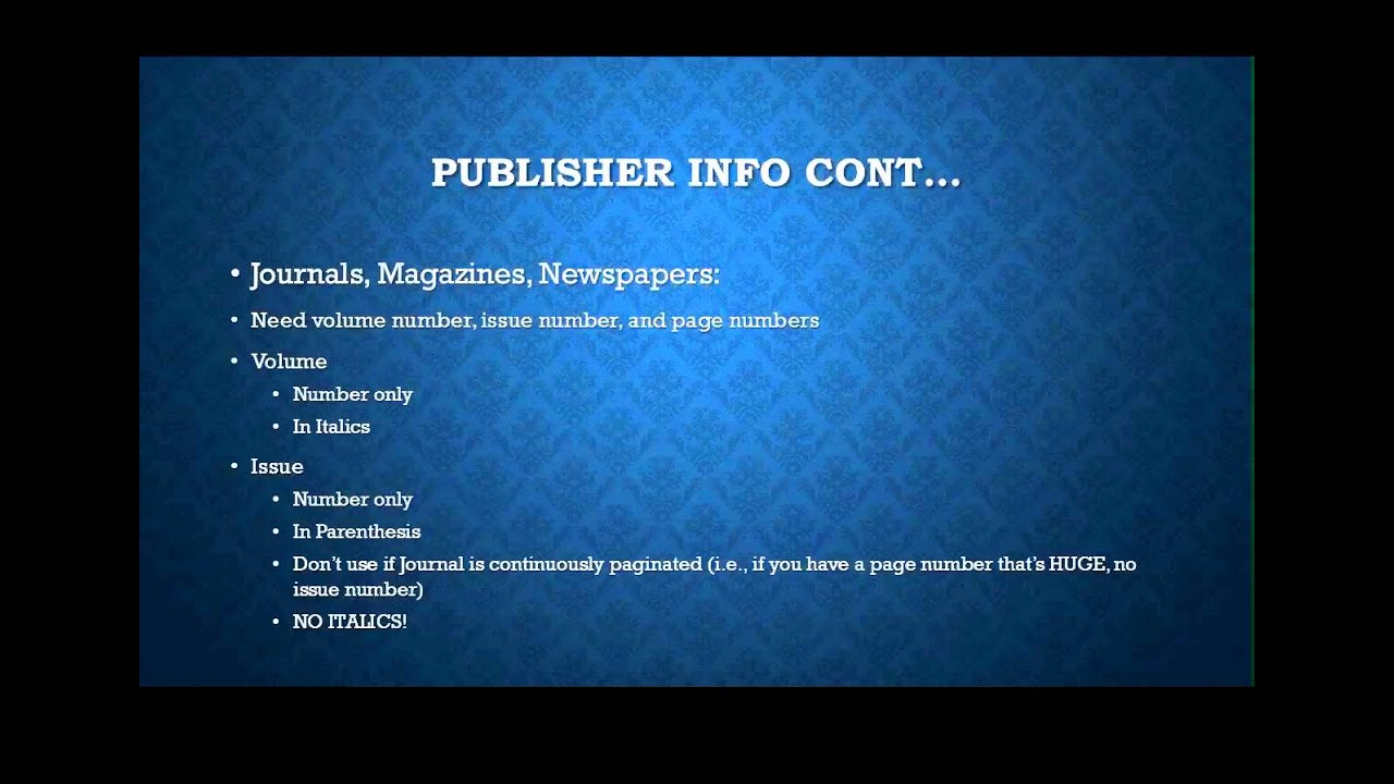 APA Citation Tutorial - YouTube