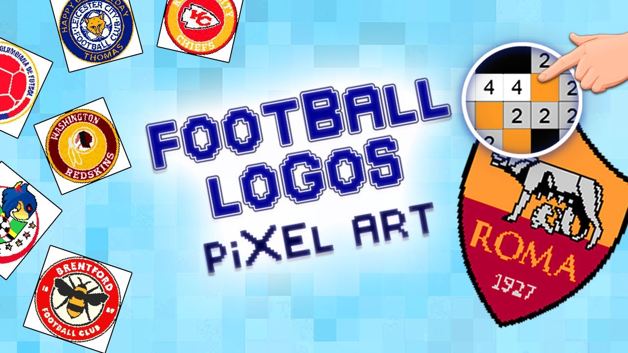 Football Logo Pixel Art Color - YouTube