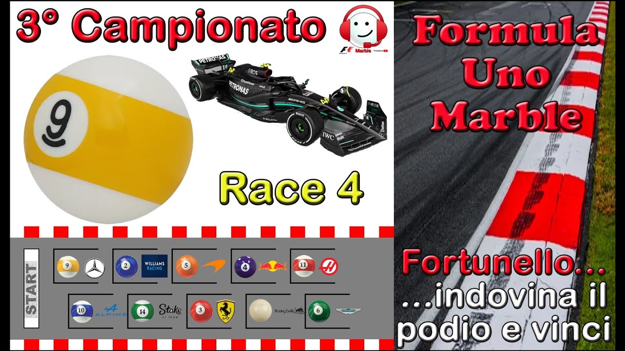 🏁Gara 4 🏁Formula Uno Marble 🏁3° Campionato - YouTube