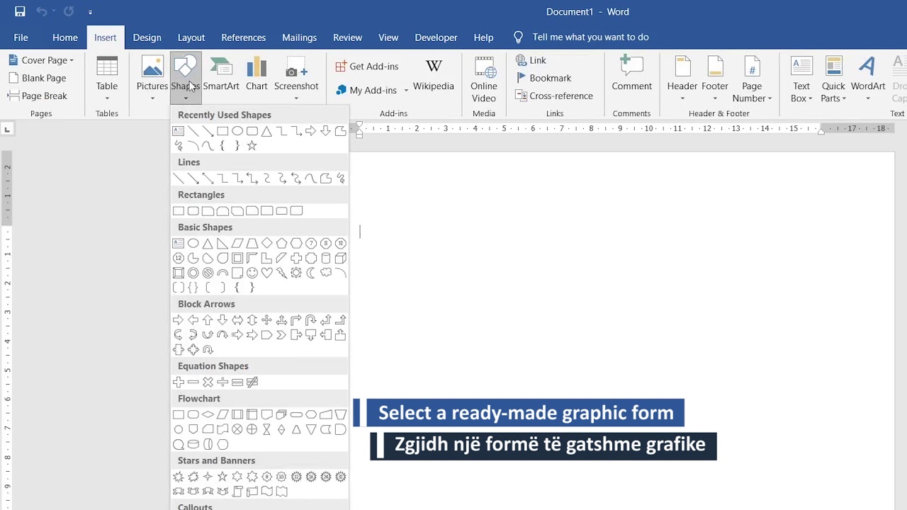 Drawing Graphic Objects In Word 2016 Vizatimi I Formave Grafike Ne Drawing Graphic Objects In Word 2016 Vizatimi I Formave Grafike Ne