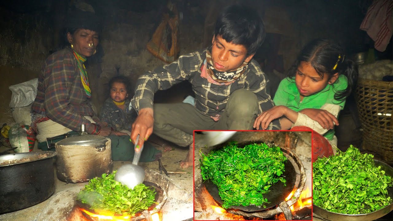 Himalayan watercress vegetable for curry in lunch || village natural ...