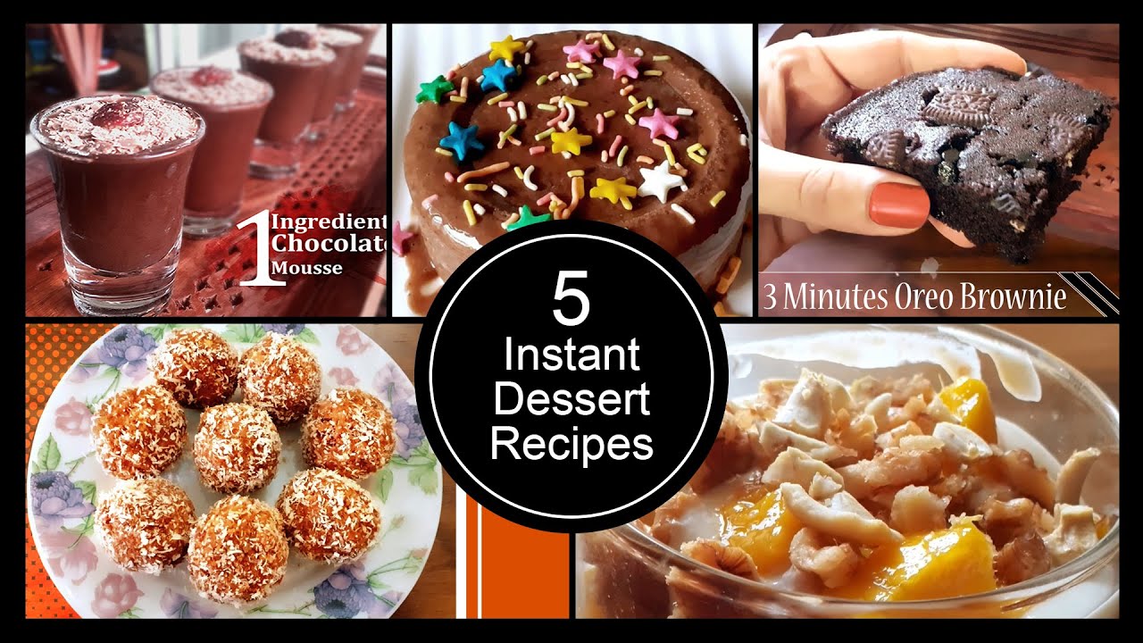 5 Sweets Recipes | Easy Dessert Recipes | #Instant Sweets (Indian ...