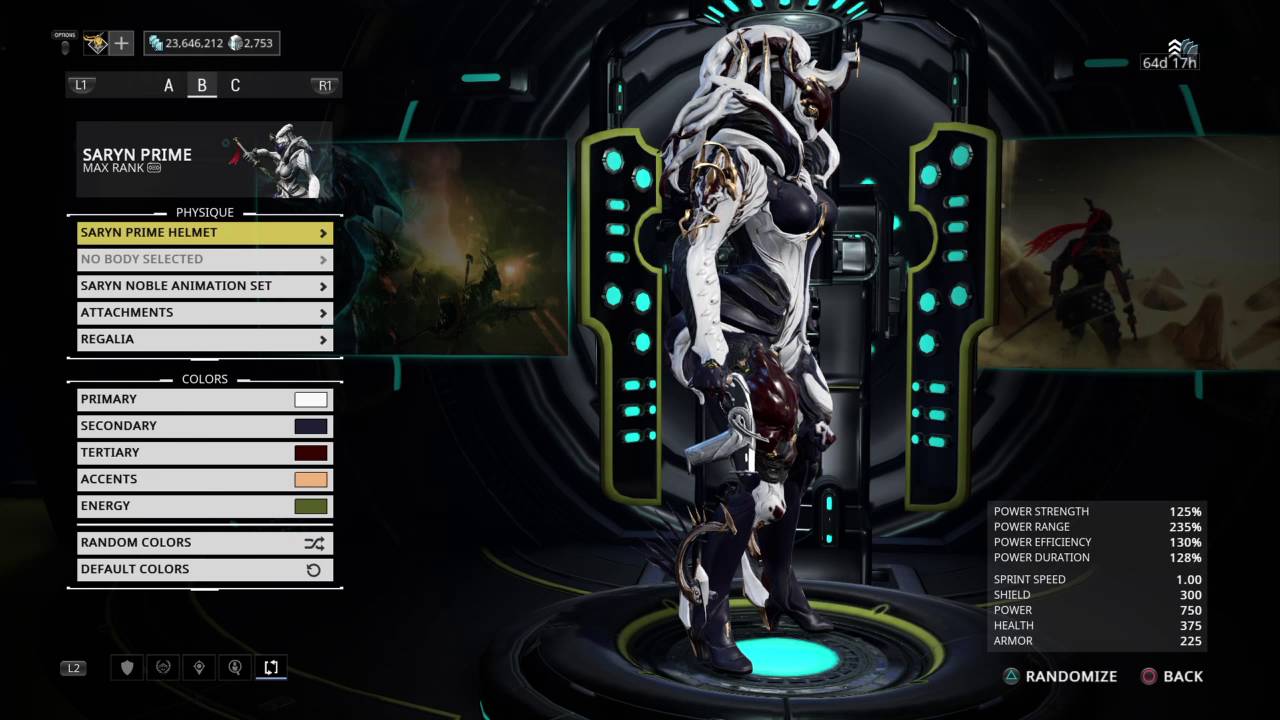 Warframe: Saryn Prime FashionFrame - YouTube