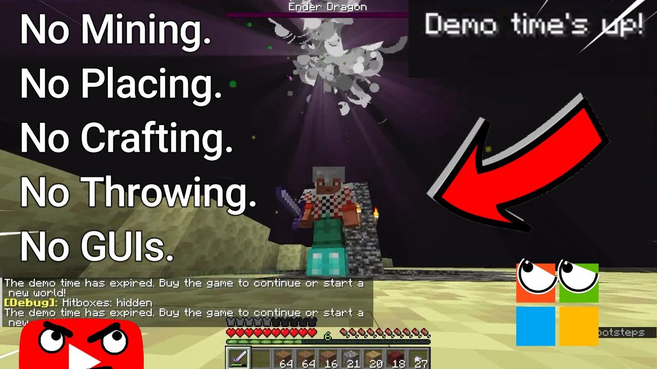 Can you beat Minecraft Demo time's up mode? - YouTube