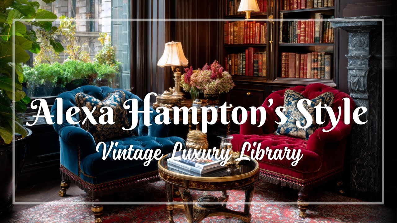How to Bring Alexa Hampton’s Vintage Luxury to Your Home Library with ...
