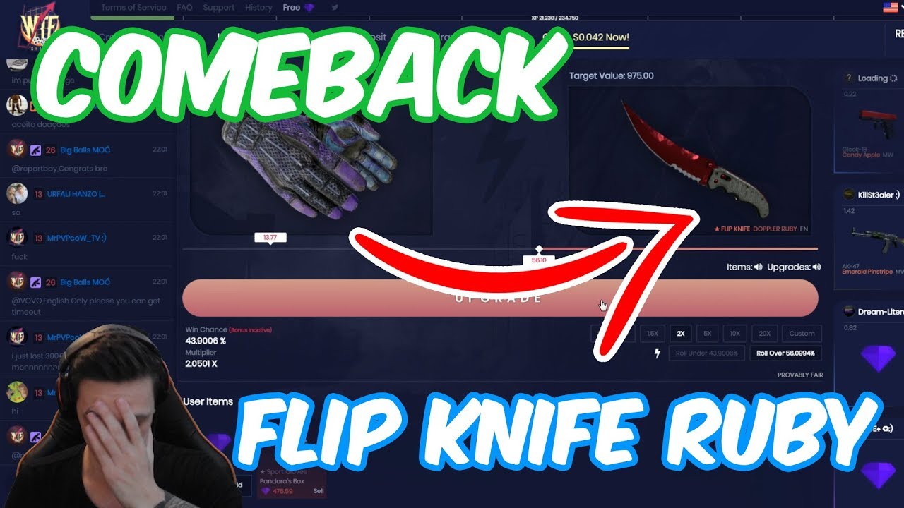 COMEBACK ️ FLIP KNIFE RUBY | WTFskins.com - YouTube