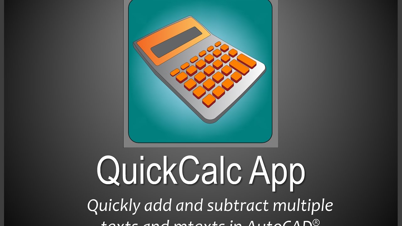How to Add/Subtract AutoCAD's Texts and Mtexts. Use the QuickCalc plugin. - YouTube
