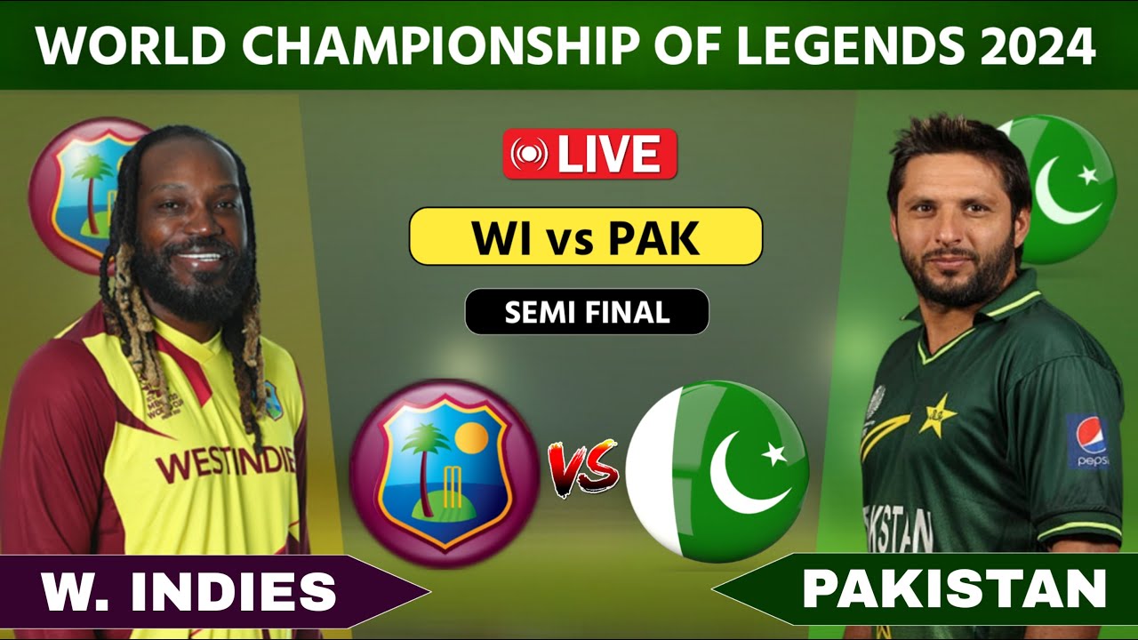Live: Pakistan Legends vs West Indies Legends l | World Legends ...