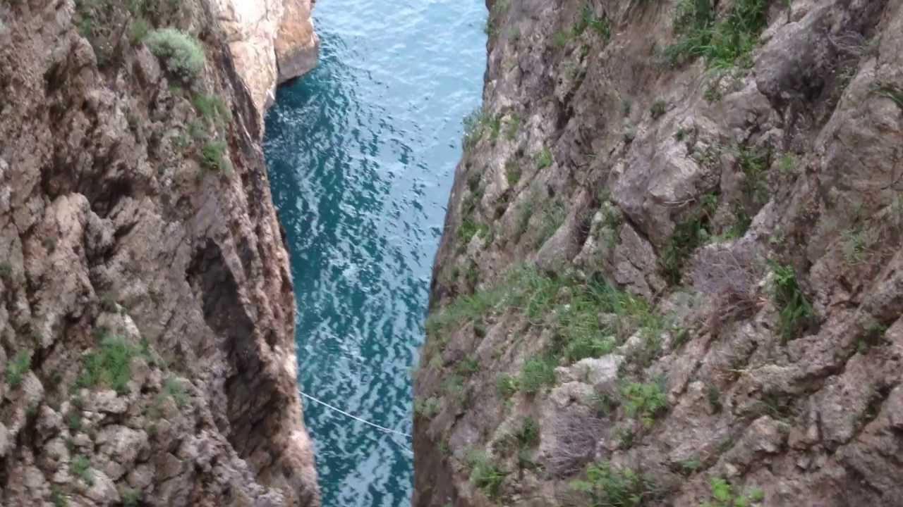 The natural sea grotto of the Montagna Spaccata - Gaeta - Italy - YouTube