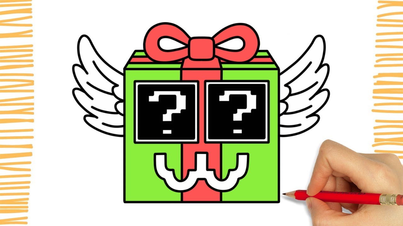 How To Draw a FESTIVE LUCKY BLOCK I BRAINROT I Easy - YouTube