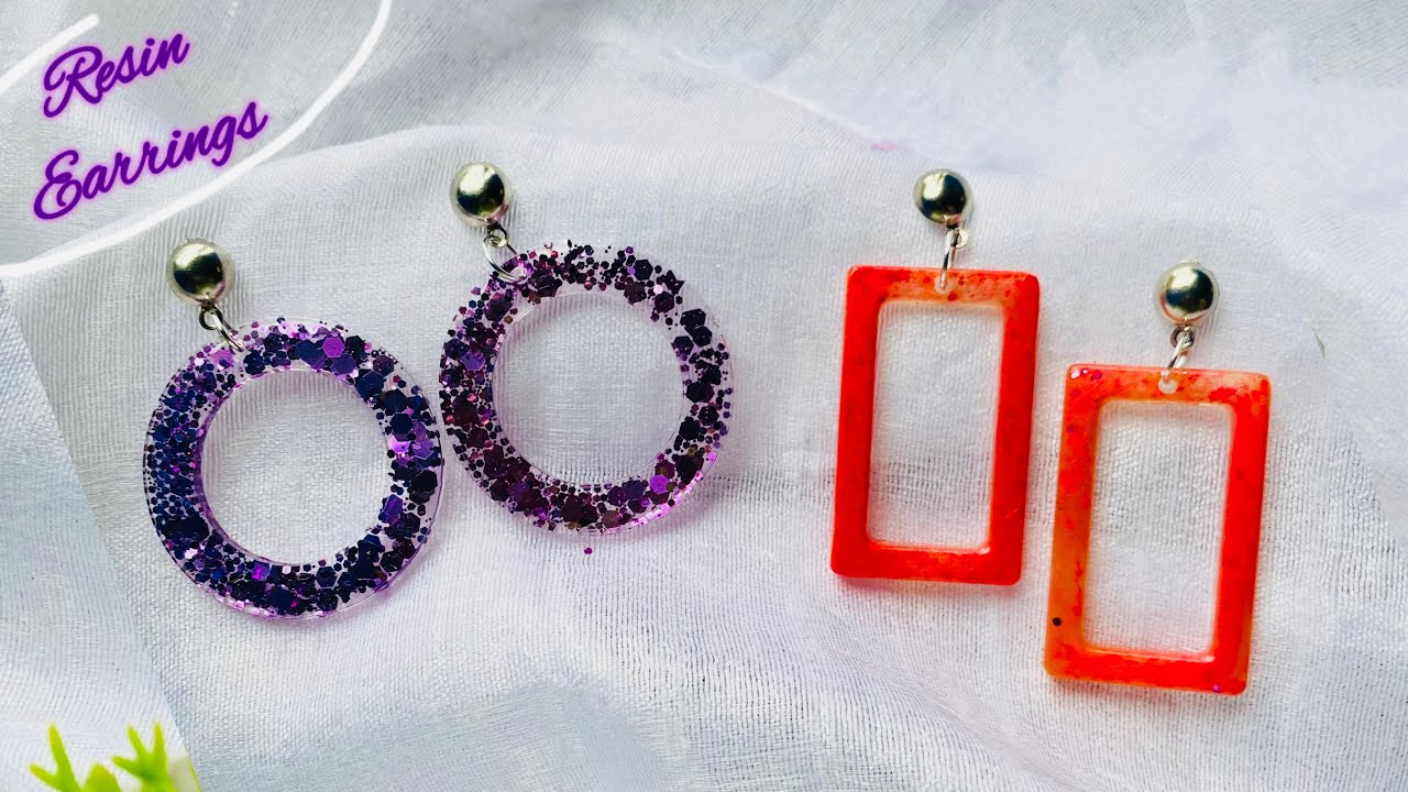 Resin Earrings Tutorials🥳🥰 | Resin Earrings Making | Resin jewellery ...