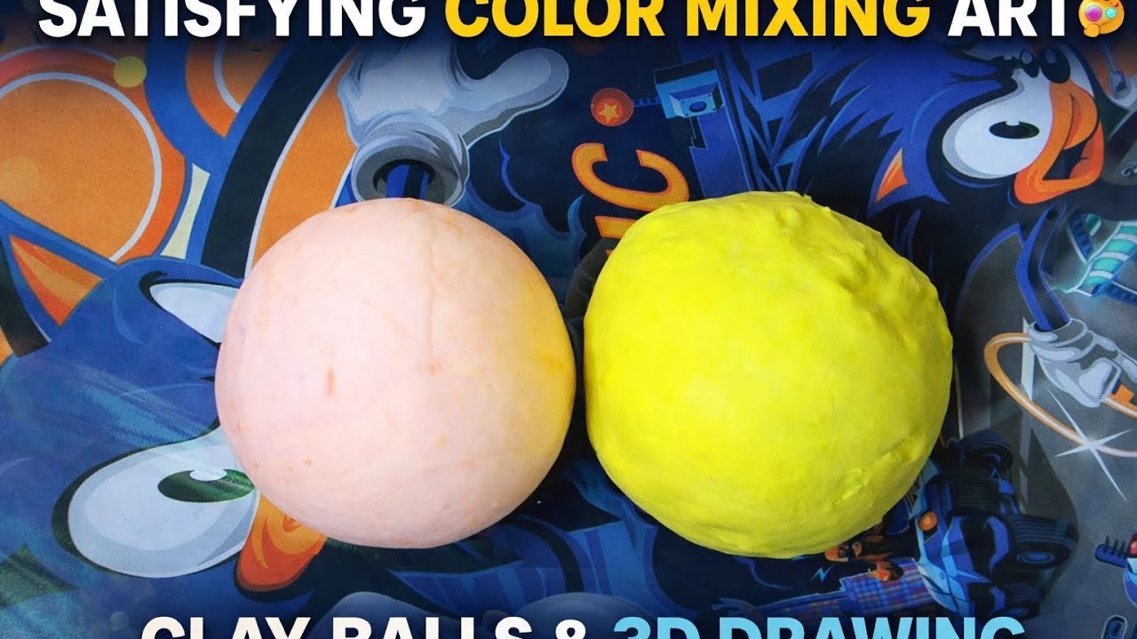 Satisfying Clay Ball Color Mixing | Relaxing Art Video - YouTube