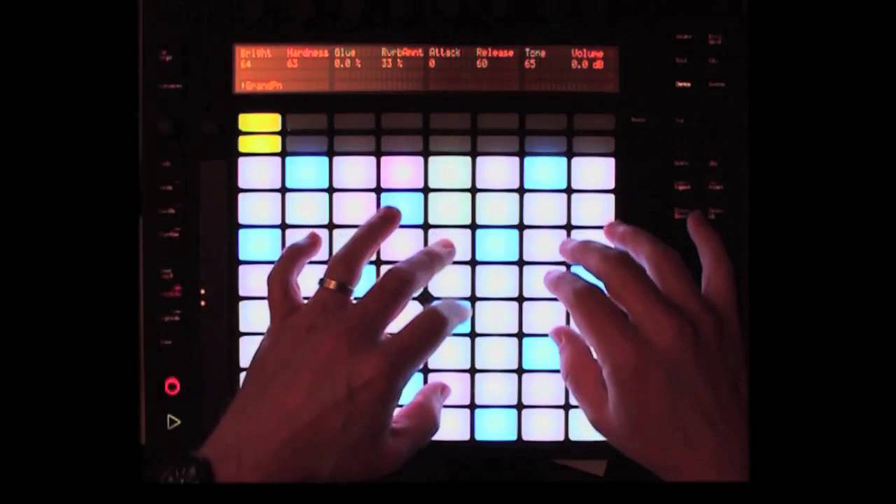 Ableton Push - Piano by Huston Singletary - YouTube