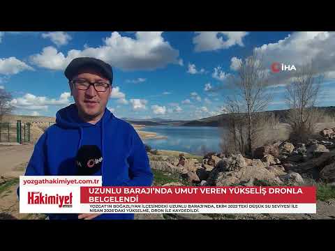 Uzunlu Barajı'nda umut veren yükseliş dronla belgelendi
