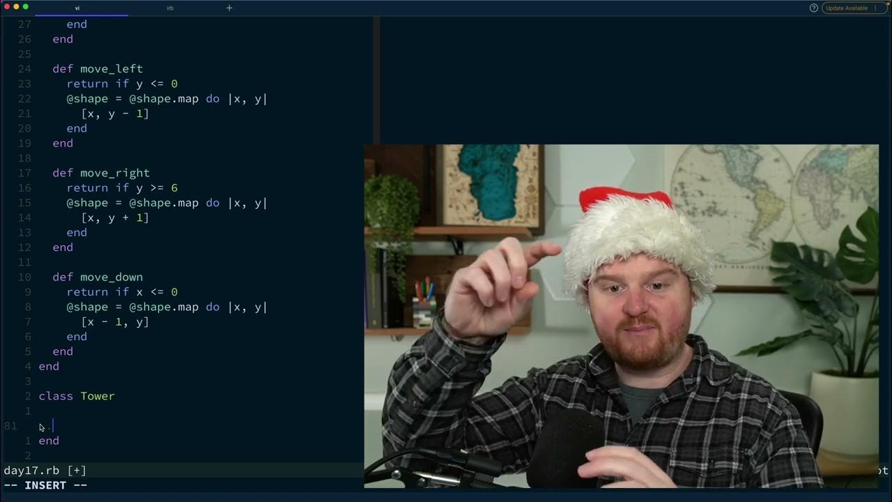 Tetris (kinda) - Advent of Code 2022 Day 17 with Ruby - YouTube