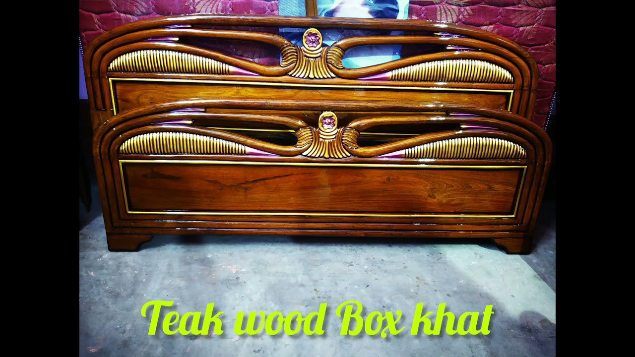 Teak Wood Box Khat_Video 13 @Wooden Furniture nalikul - YouTube