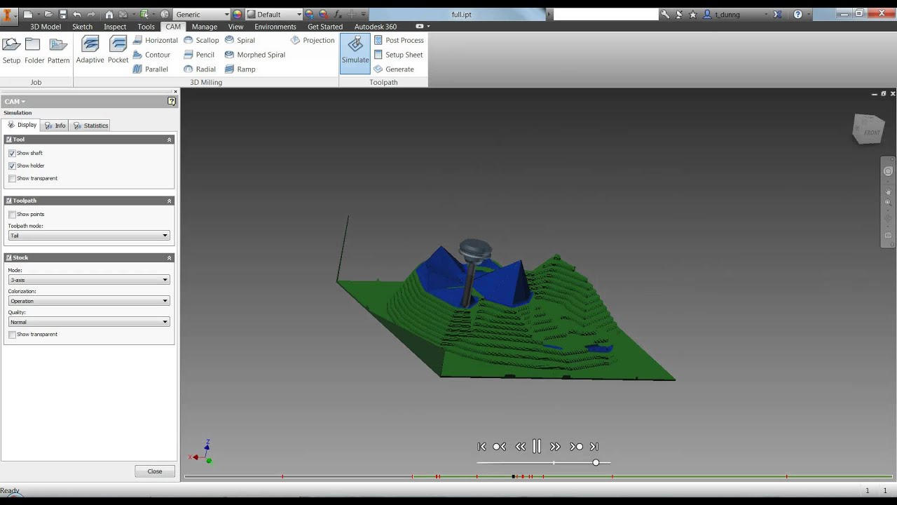 Landscape CNC Toolpaths with Inventor HSM - YouTube