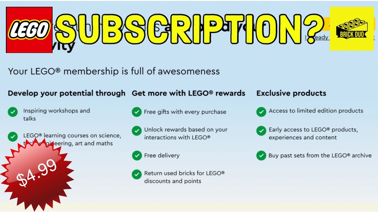 LEGO Subscription Service Coming Soon? - YouTube