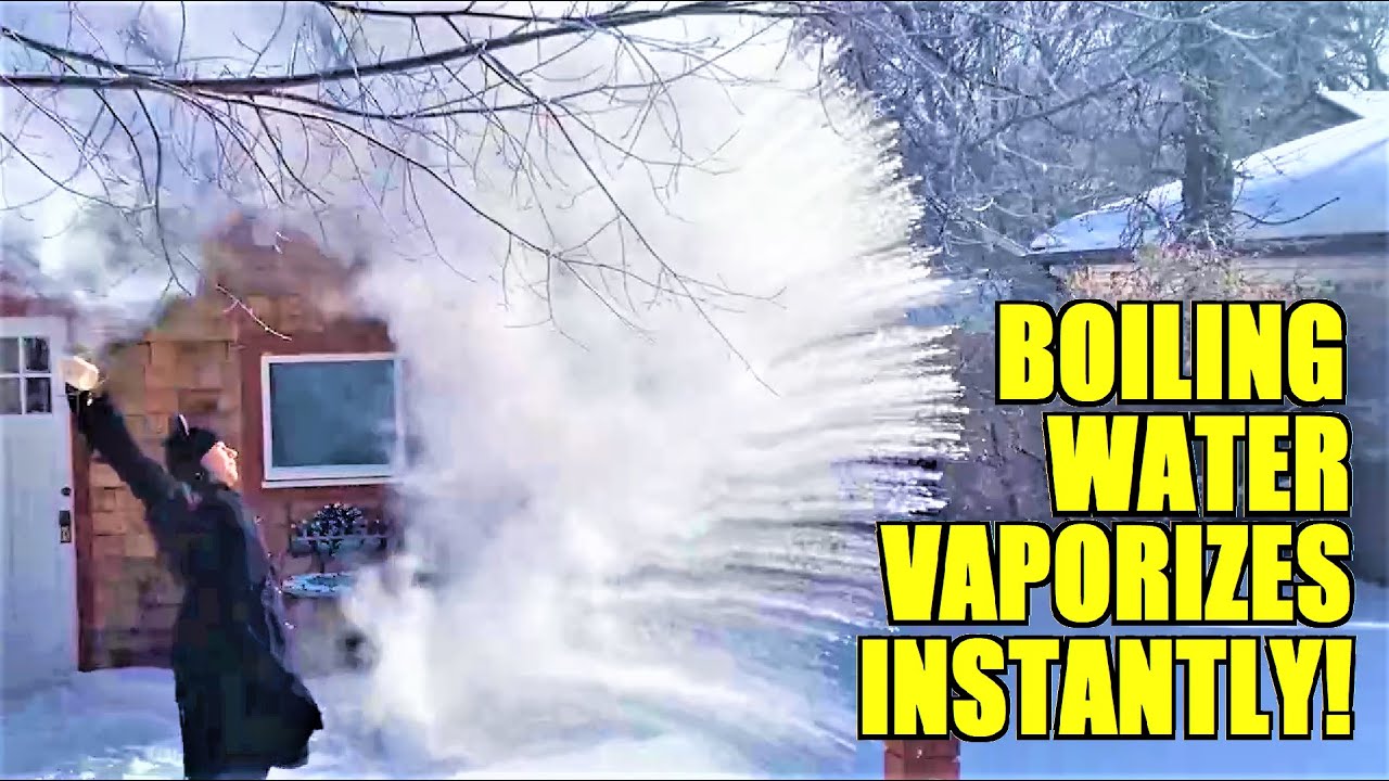BOILING WATER VAPORIZES INSTANTLY IN -35°C!!! 😲😲😲 - YouTube