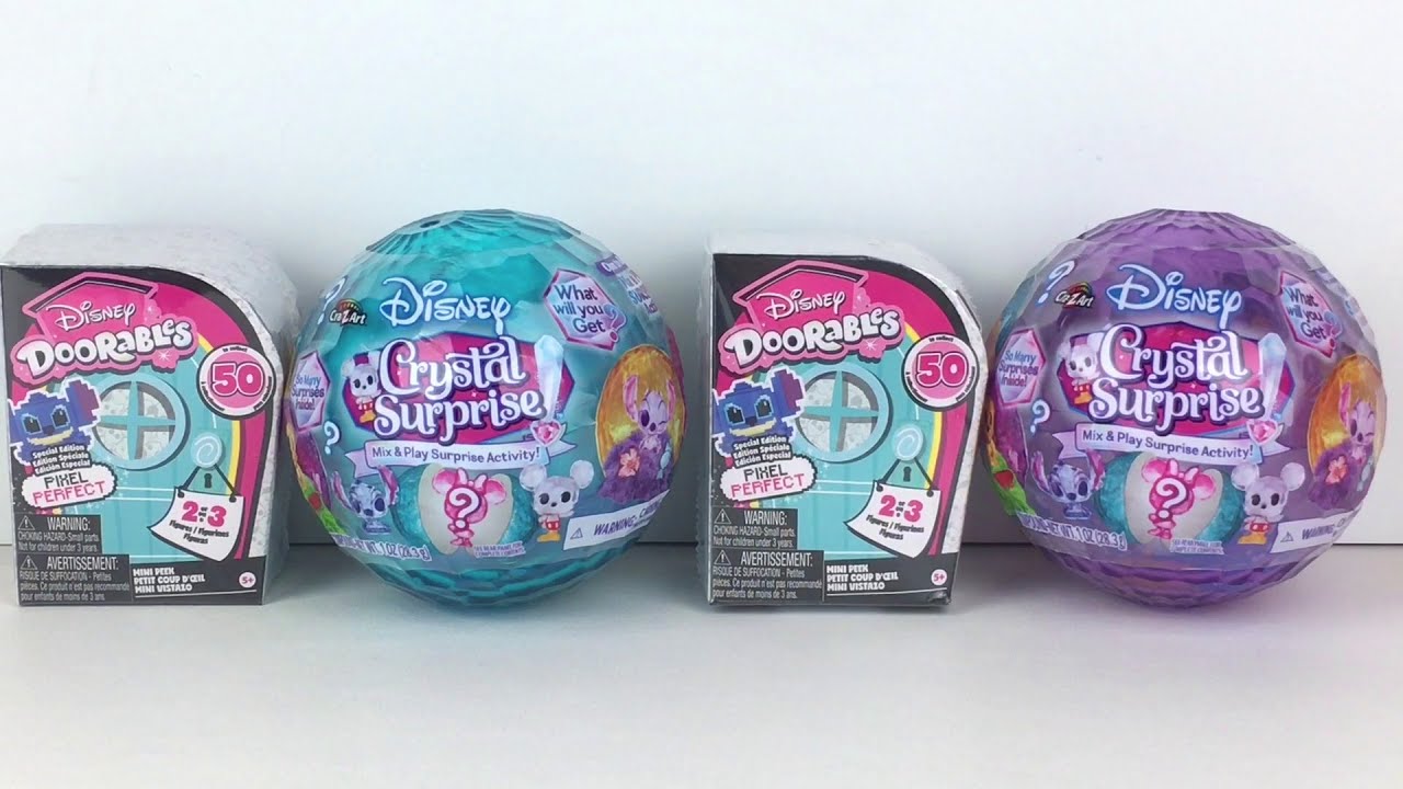 Disney Crystal Surprise & Doorables Pixel Perfect Series 12 Blind Box ...