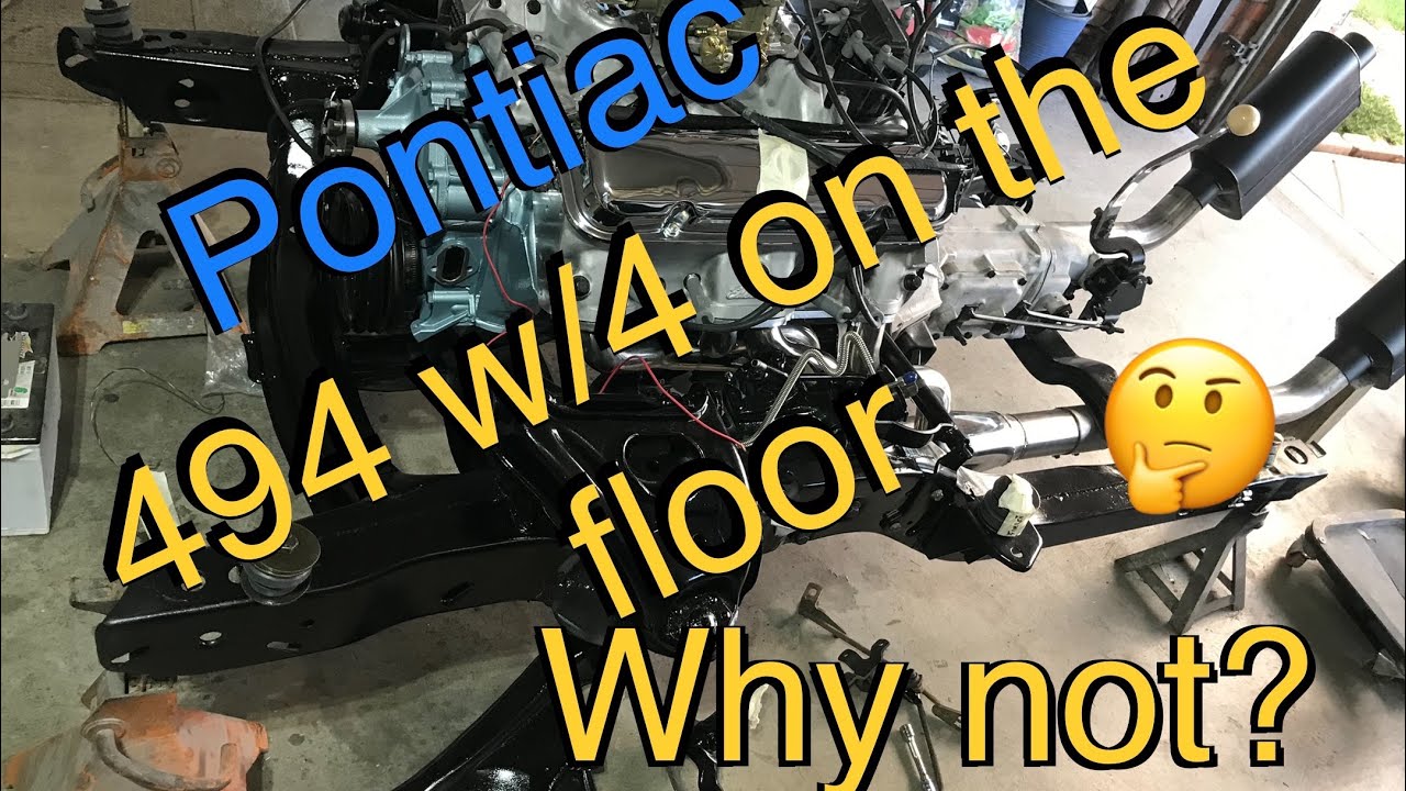 Pontiac 455 stroker 494 first start for 1969 firebird build - YouTube